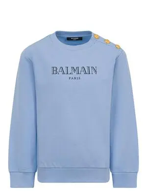 Balmain Logo Jersey - Baby Blue