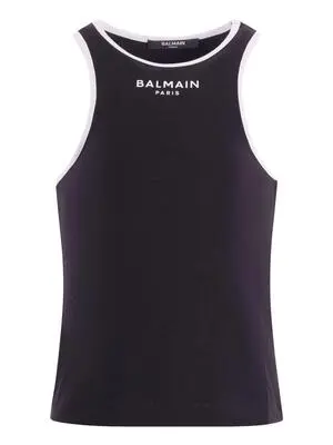 Balmain Logo Tank - Black