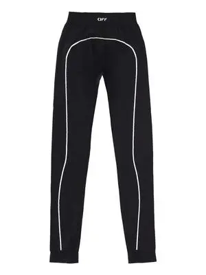 Off-White Leggings With Logo - Black