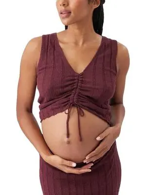 RIPE MATERNITY Misha Rib Knit Tank - Maroon