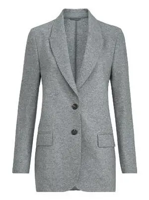 Brunello Cucinelli Deconstructed Cashmere Jersey Blazer - Grey