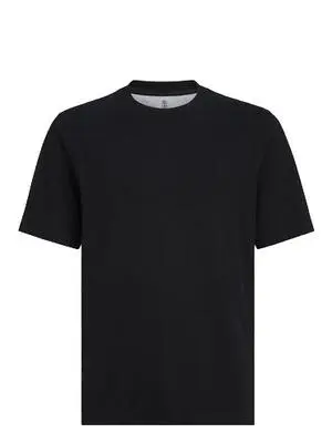 Brunello Cucinelli Cotton Jersey Crew Neck T-shirt - Black
