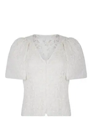 Anne Fontaine Felipa Lace Shirt - White