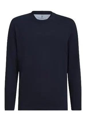 Brunello Cucinelli Cotton Jersey T-shirt - Navy Blue