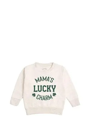 SWEET WINK Mama's Lucky Charm St. Patrick's Day Sweatshirt - Natural Heather