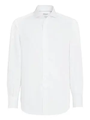 Brunello Cucinelli Spread Collar Shirt - White
