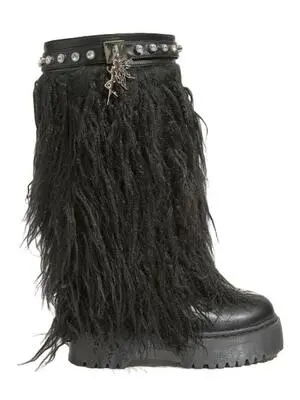 SPARKL Iconique Fur Boots - Black