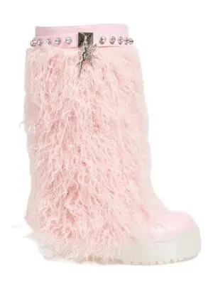 SPARKL Iconique Fur Boots - Pink