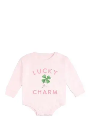 SWEET WINK St. Patrick's Day Long Sleeve Romper - Ballet Pink
