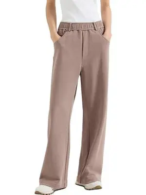 Brunello Cucinelli Smooth French Terry Trousers - Brown