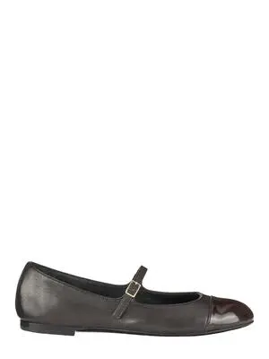 Agl AGL Milly Cap Toe Ballet Flat Testa Di Moro Nappa
