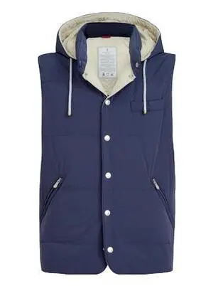 Brunello Cucinelli Nylon Down Vest - Blue