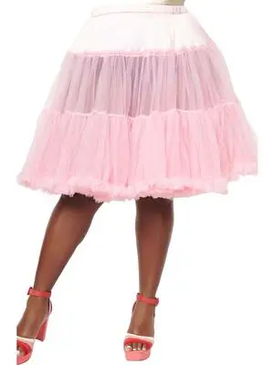 Unique Vintage Ruffled Petticoat Crinoline - Light Pink