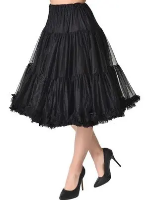 Unique Vintage Ruffled Petticoat Crinoline - Black