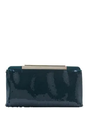 TOM FORD Patrick Paillette Clutch - Forest