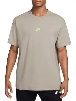 Nike Sportswear Embroidered Swoosh Cotton T-shirt - Cream