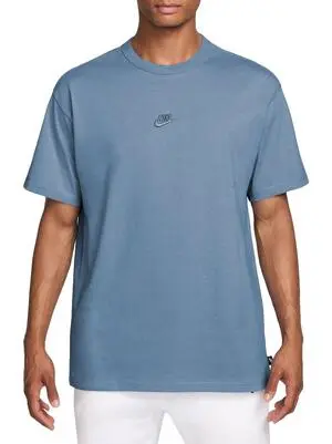 Nike Sportswear Embroidered Swoosh Cotton T-shirt - Work Blue