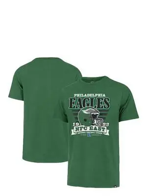 '47 Philadelphia Eagles Stripe Splash Franklin Throwback T-shirt - Kelly Green