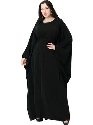 SMAK PARLOUR 1970s Batwing Caftan - Black
