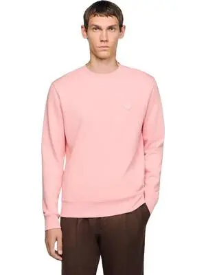 Sandro Heart Patch Crewneck - Baby Pink