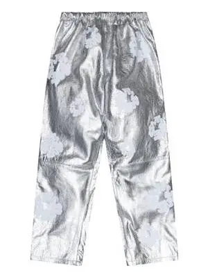 DENIM TEARS Leather Cotton Wreath Sweatpant - Silver