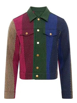 Gabriela Hearst Barry Trucker Cashmere Jacket - Multicolor