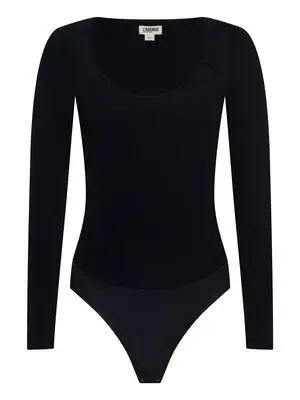 L'Agence Cassandra Ruched Bodysuit - Black