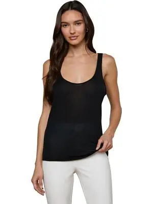 L'Agence Celia Scoopneck Tank Top - Black