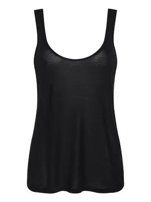 L'Agence Celia Scoopneck Tank Top Black