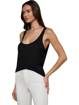 L'Agence Celia Scoopneck Tank Top - Black