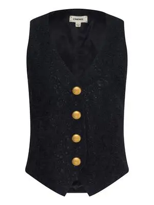 L'Agence Kino Lace Vest - Black