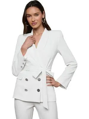 L'Agence Aven Wrap Blazer - Ivory
