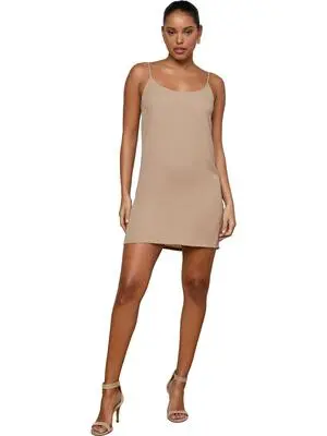 L'Agence Raye Slip Lining Dress - Dark Cappuccino