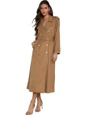 L'Agence Brinley Oversized Trench Coat - Dark Macchiato