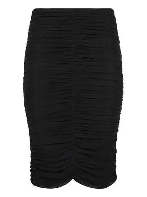 L'Agence Isodora Mesh Midi Skirt - Black
