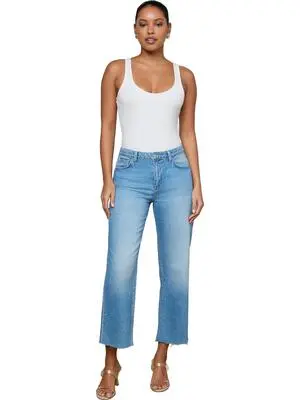 L'Agence Wanda Cropped Wide-leg Jeans - Anaheim