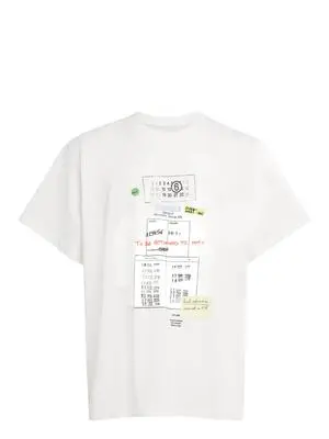 MAISON MARGIELA Cotton Library Stamp T-shirt - White