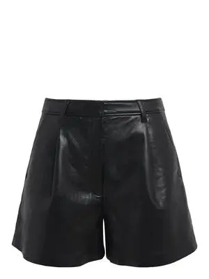 ANINE BING Leather-Blend Trent Shorts