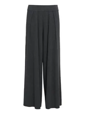 L'Agence Stretch-knit Milly Wide-leg Trousers - Grey