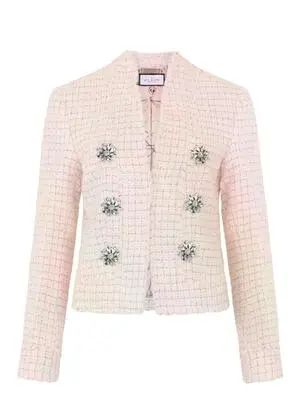 Philipp Plein Crystal-embellished Tweed Jacket - Pink