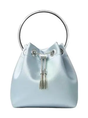 JIMMY CHOO Ring Handle Tassel Bon Bon Shoulder Bag - Blue