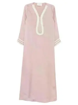 SHATHA ESSA Crystal-embellished Maxi Dress - Pink