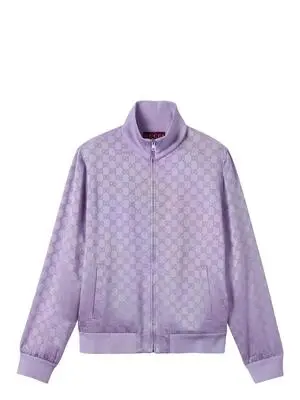 Gucci Gg Jacquard Zip Jacket - Purple