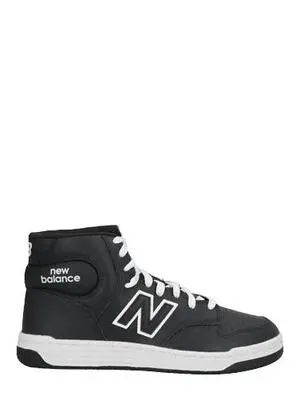 NEW BALANCE High-top Leather Sneakers - Black