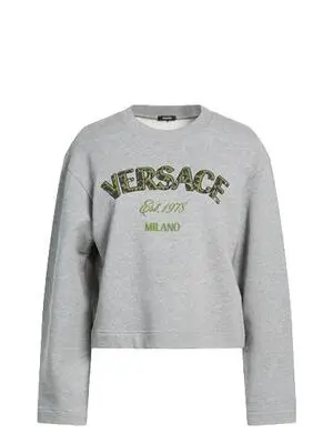 Versace Sweatshirt In Cotton And Elastane - Grey