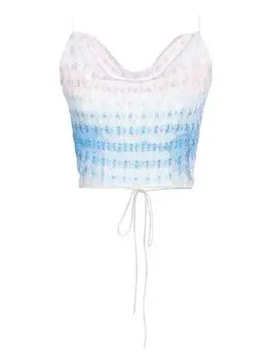 Missoni Light Viscose Metallic Fiber Top - Blue
