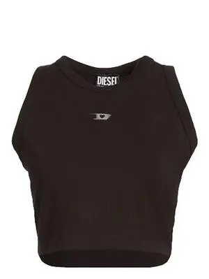 DIESEL® Cropped Jersey Top - Black