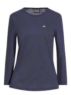 EA7 Cotton Linen T-shirt - Navy