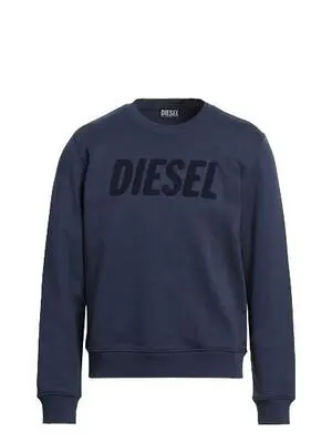 DIESEL Cotton-blend Flocked French Terry Sweatshirt - Blue
