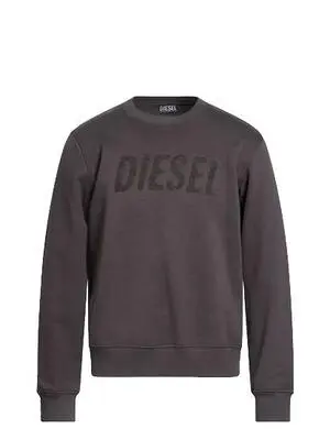 DIESEL Cotton-blend Flocked French Terry Sweatshirt - Grey